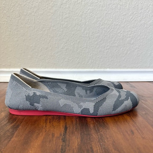 Rothy’s | Shoes | Rothys Gray Camo Round Toe Ballet Flats Retired No ...